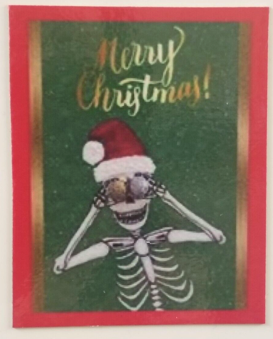 Skeleton Santa Hat With Funny Eyes Christmas -MAGNET | eBay