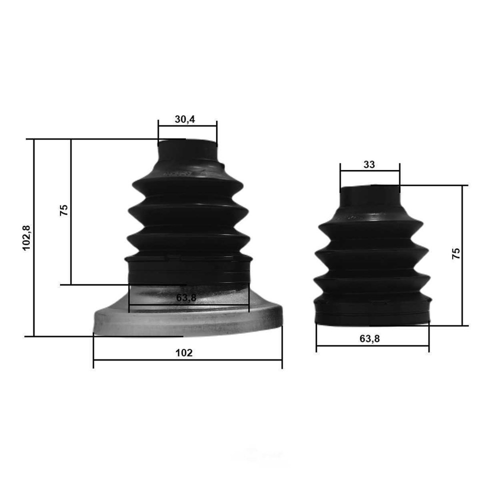CV Joint Boot-Base, RWD, 212.059 Febest 1617P-211R-KIT | eBay