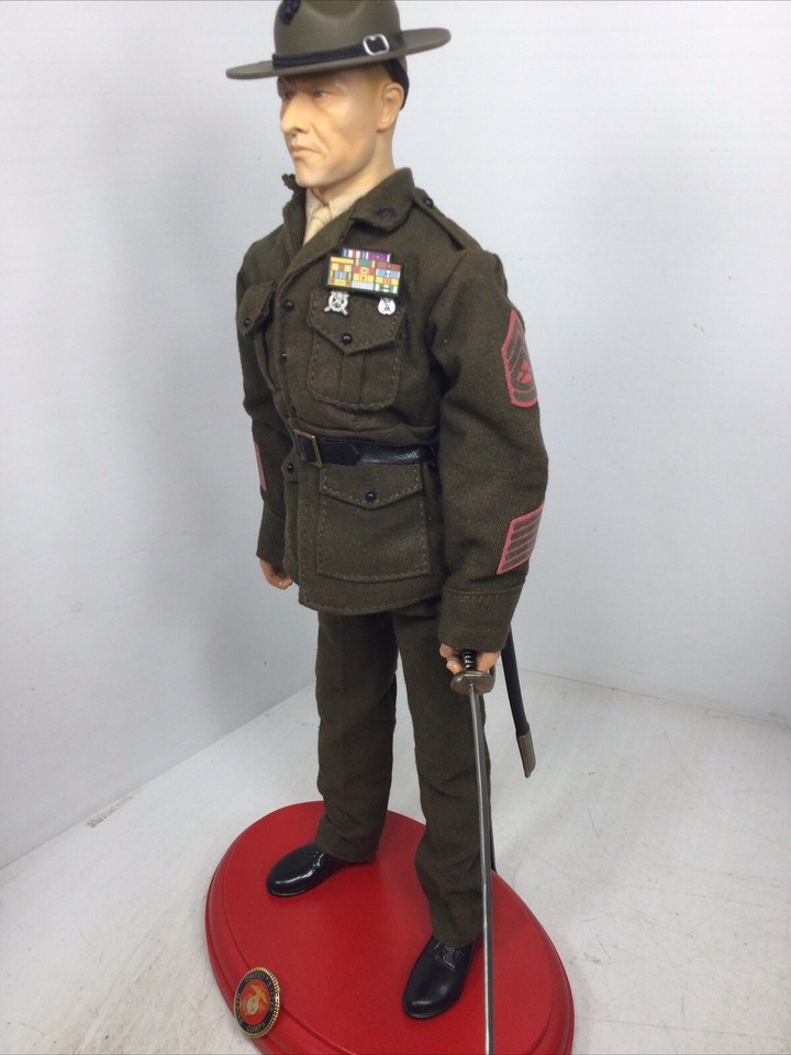 1/6 CUSTOM USMC MARINE GUNNERY SERGEANT IN FULL DRESS GREENS UNIFORM ...