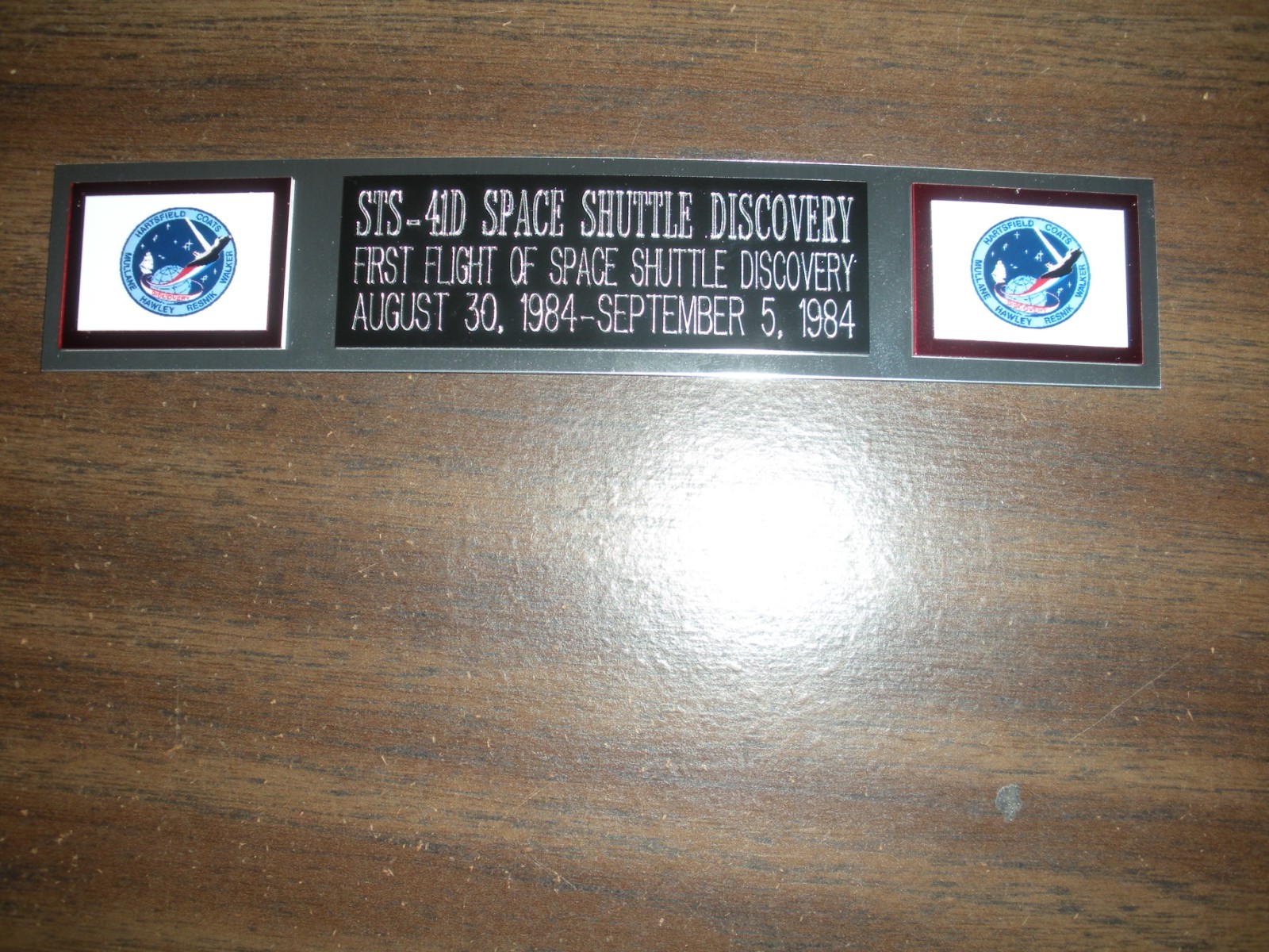 STS-41D SPACE SHUTTLE DISCOVERY ENGRAVED NAMEPLATE FOR PHOTO/DISPLAY | eBay