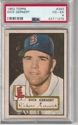 1952 Topps Dick Gernert #343, PSA VG-EX 4 | eBay