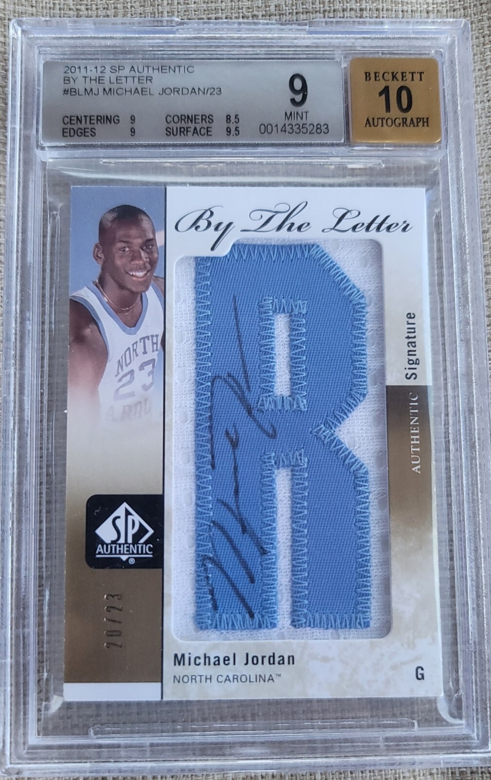 2011-12 SP Authentic - By the Letter Signatures Michael Jordan /23 BGS ...