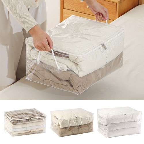 Transparent Quilt Storage Bag Large Capacity Clothes Storage Organiser ...
