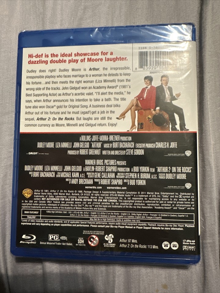 Arthur / Arthur 2: On the Rocks [New Blu-ray]Dudley Moore , Liza ...