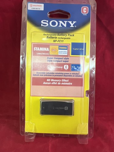 ORIGINAL Sony NP-FC11 STAMINA C-Type Battery Pack 2.8Wh DSCP8 DSCP10 ...