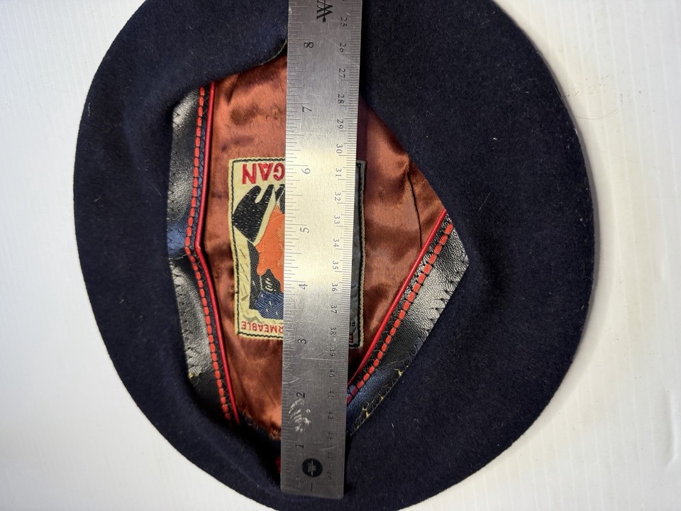 Navy Blue Ouragan Brand Beret w/ BSA Hat Pins & Clips BH-283 | eBay
