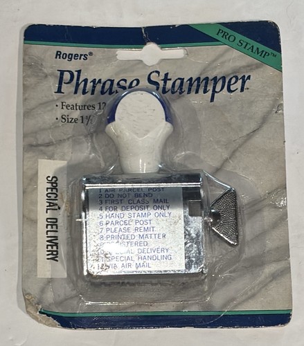 Vintage Rogers Pro Stamp Special Delivery 1994 Phrase Stamper Unopened ...