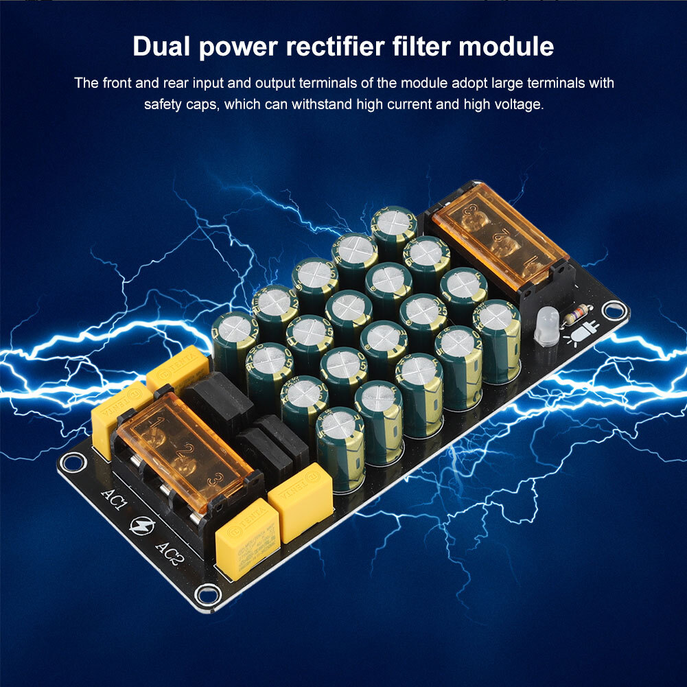 Dual Power Supply Rectifier Filter Output Positive & Negative for DIY ...
