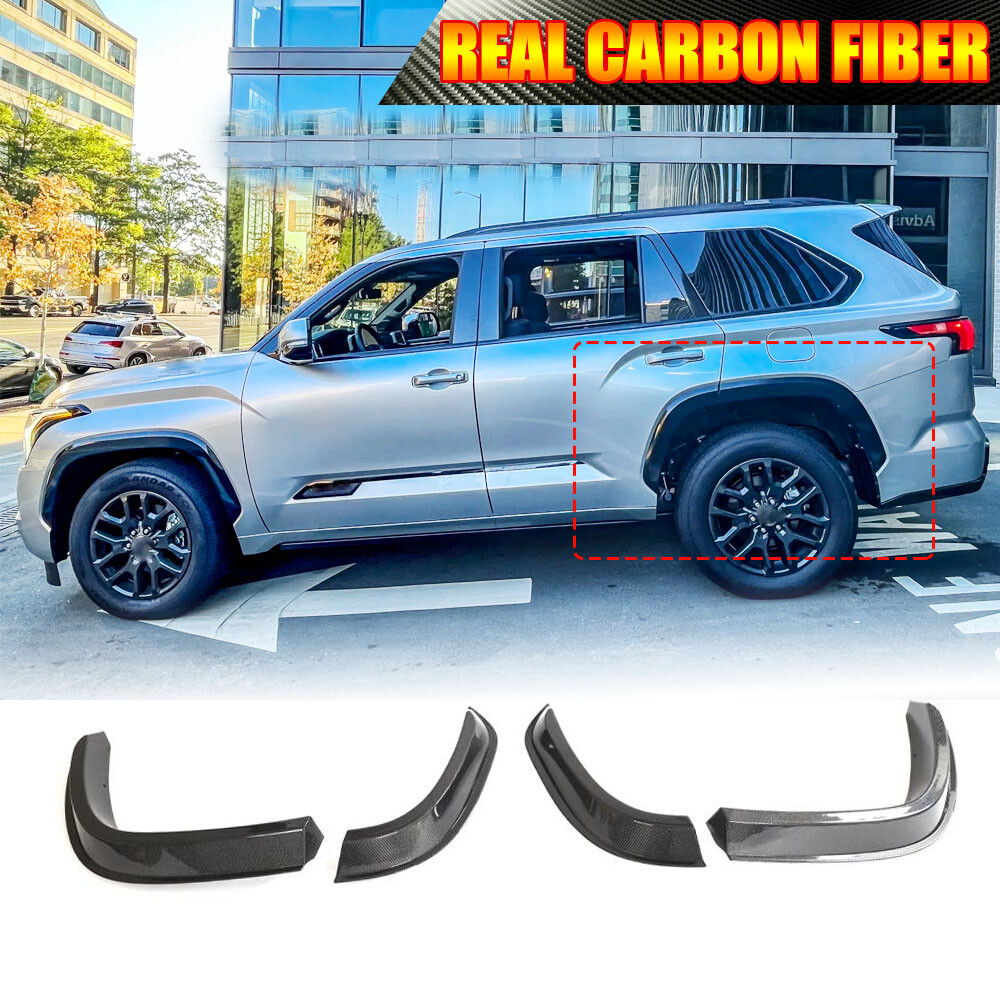 Fits 2023UP Toyota Sequoia REAL CARBON Extra Wide Rear Fender Flares ...
