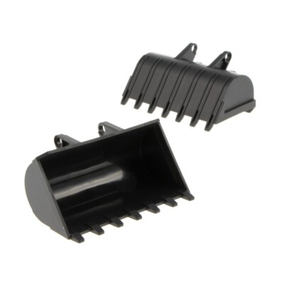 2X Lego Technic Excavator Bucket 8X10 Black 7 Teeth Loader 6023352 2951 ...
