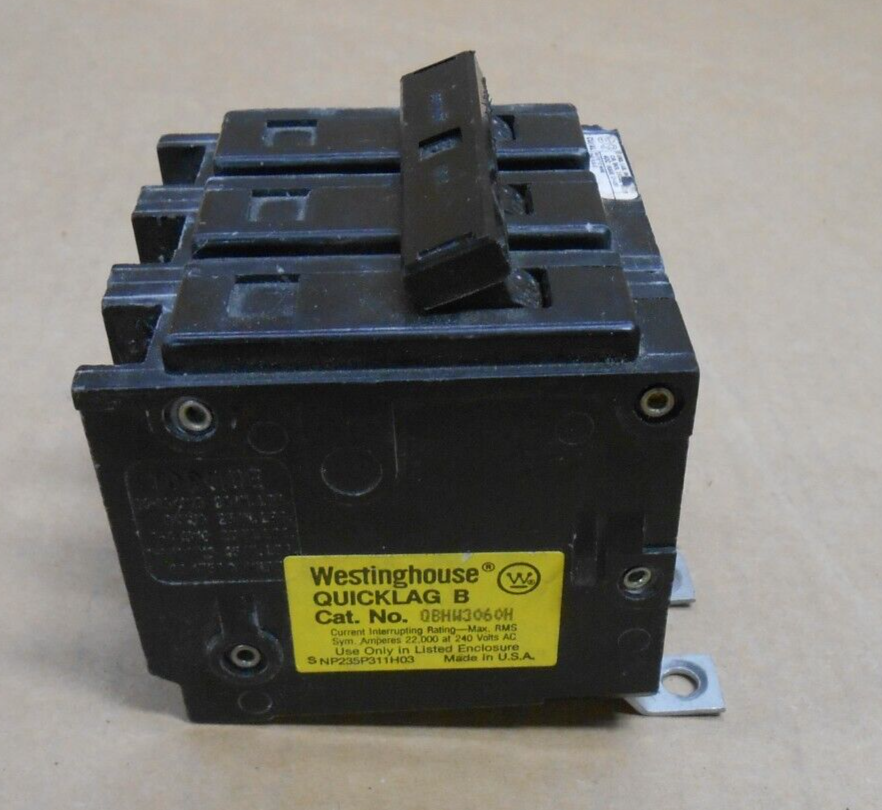 CUTLER HAMMER QBHW QBHW3060H CIRCUIT BREAKER 60A 60 AMP 3 POLE 240V ...