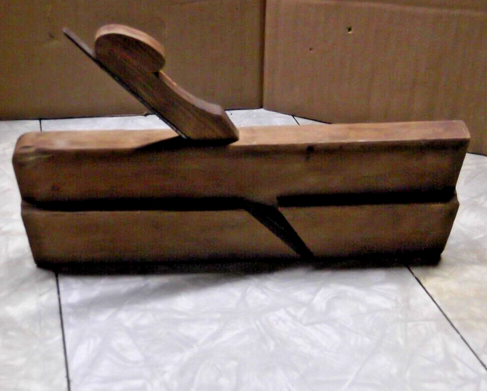 ANTIQUE TOOL WOODEN WOOD 9 1/2" MOULDING PLANE STEEL BLADE WOODWORKING ...