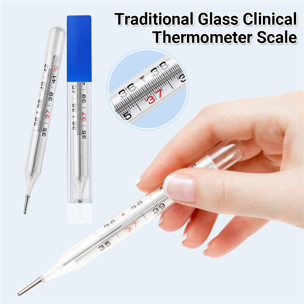 Glass Temperature Thermometer Medical Kids Adults Clinical Accuracy ...
