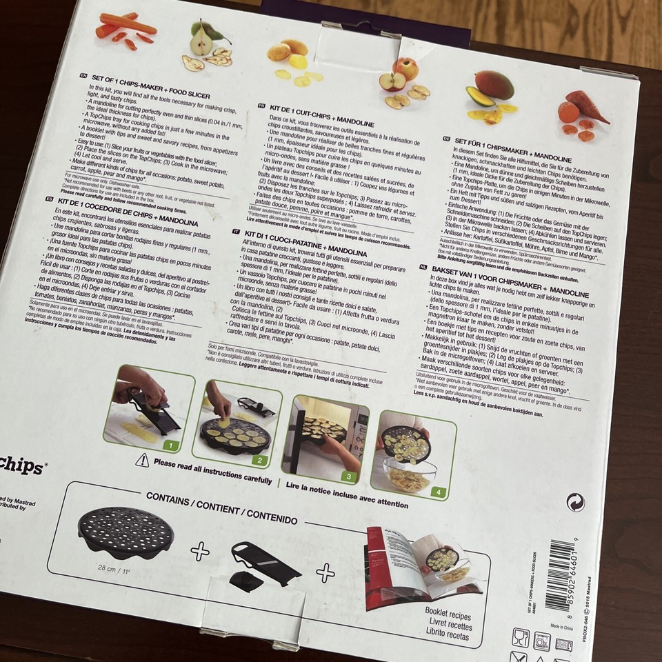 Mastrad TopChips Kit Chips Maker and Food Slicer *New in Box* Make Fat ...