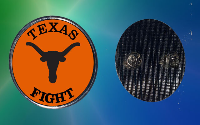 UT Austin TEXAS FIGHT! 2.25" lapel pin badge | eBay