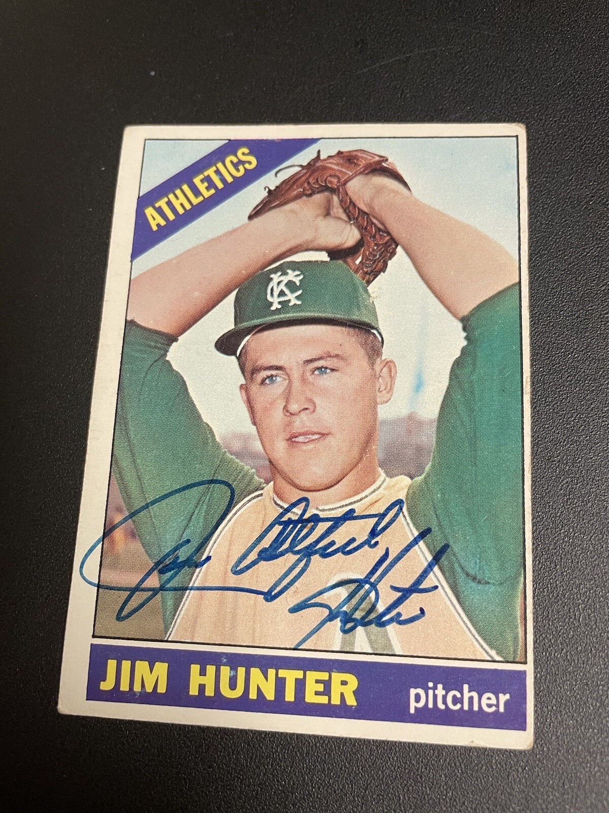 1966 Topps Jim Hunter #36 Baseball Card Signed Rookie Autograph | eBay