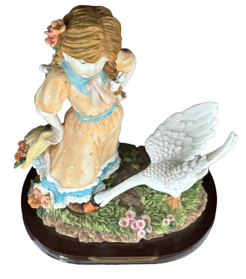 Vintage Turtle King Corp Giovanni Collection Girl W/ Swan Figurine | eBay