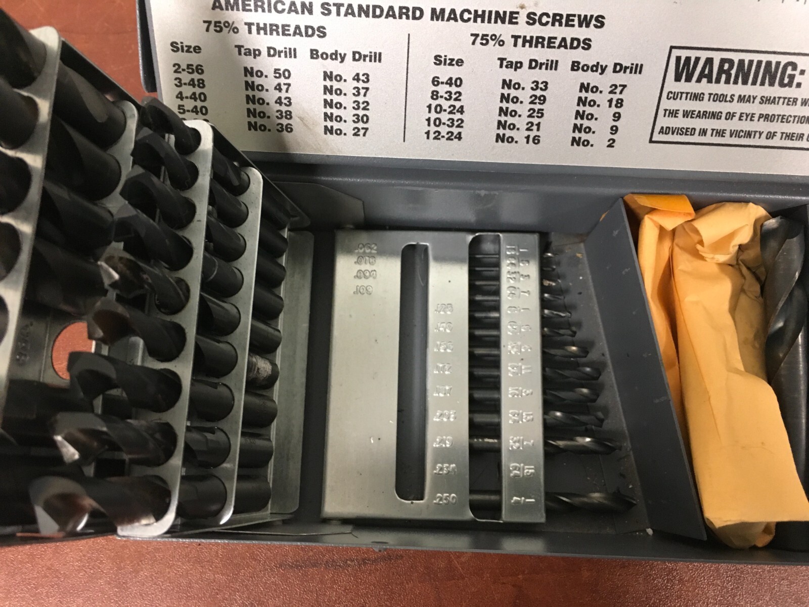 115 Pc Letter Number Drill Bit Set Stubby Stub Screw Machine Length ...
