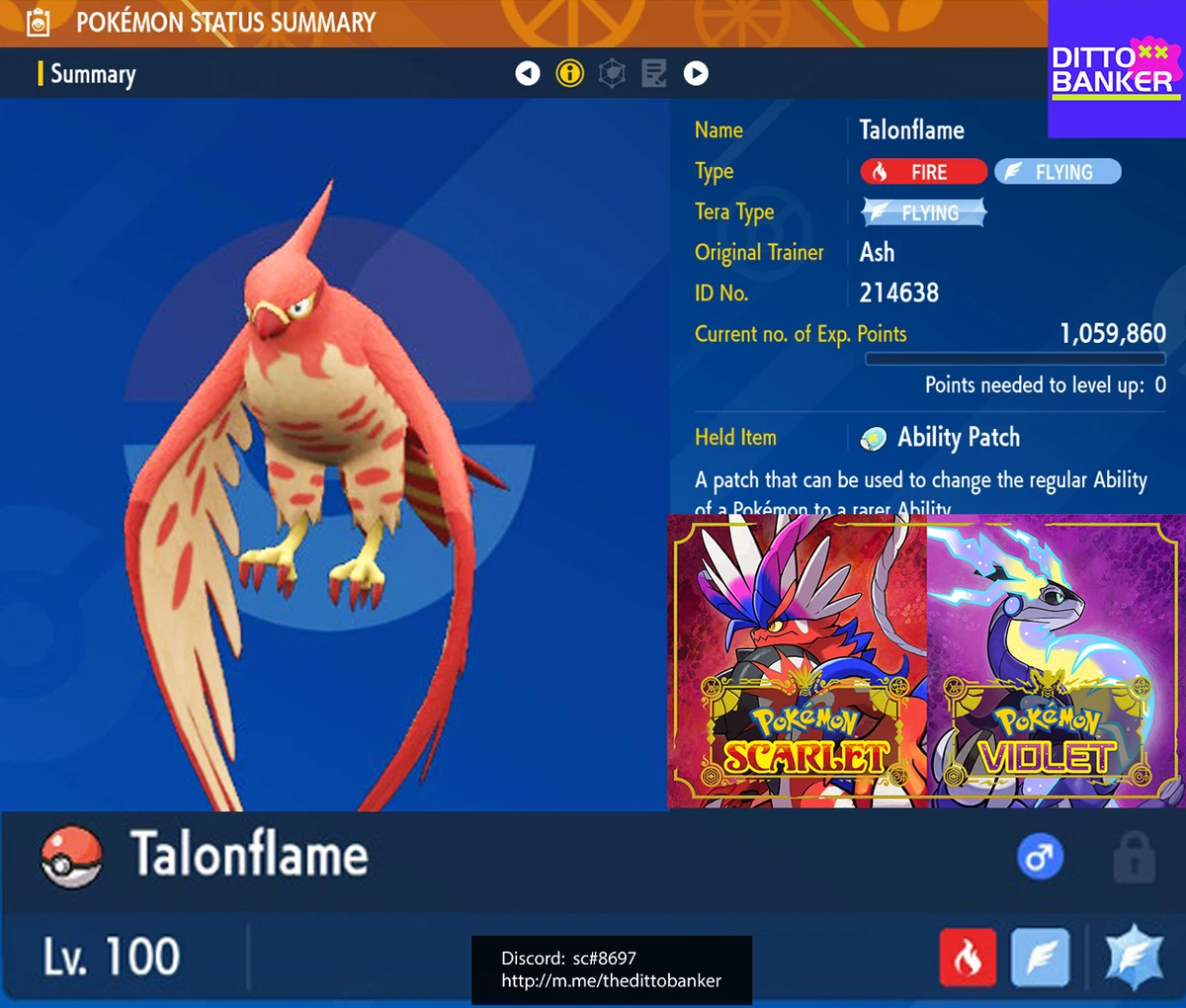 Pokemon Talonflame Shiny