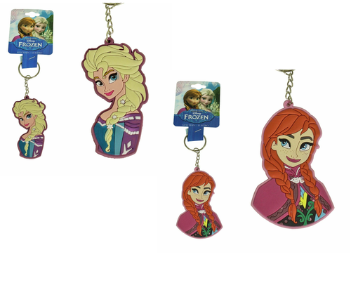 Frozen Keyrings Childrens Disney Rubber Keychains Elsa Anna Party Bags ...