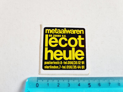 Autocollant Metaalwaren Lecot Heule Timbre Vintage 80s Original | eBay