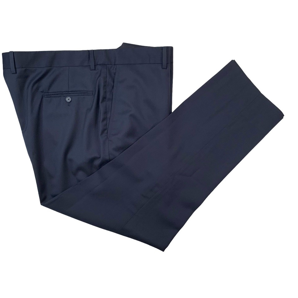 Mens 48 R Brooks Brothers 1818 Regent Italy X Estrato Solid Navy Blue ...