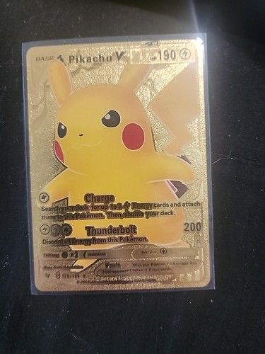 2020 Pokémon Pikachu V HP 190 Charge - Thunderbolt 200 170/185 ...