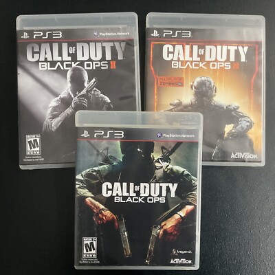 Call of Duty Black Ops 1 2 & 3 Trilogy PS3 PlayStation 3 Lot of 3 Games ...