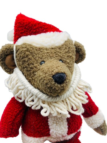Hallmark Santa Teddy Bear 15" Plush Soft Stuffed Animal Yarn Beard Toy ...