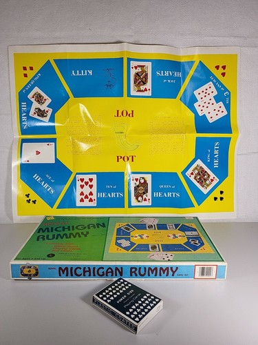 Tripoley Michigan rummy royal plastic game mat sheet board vintage | eBay