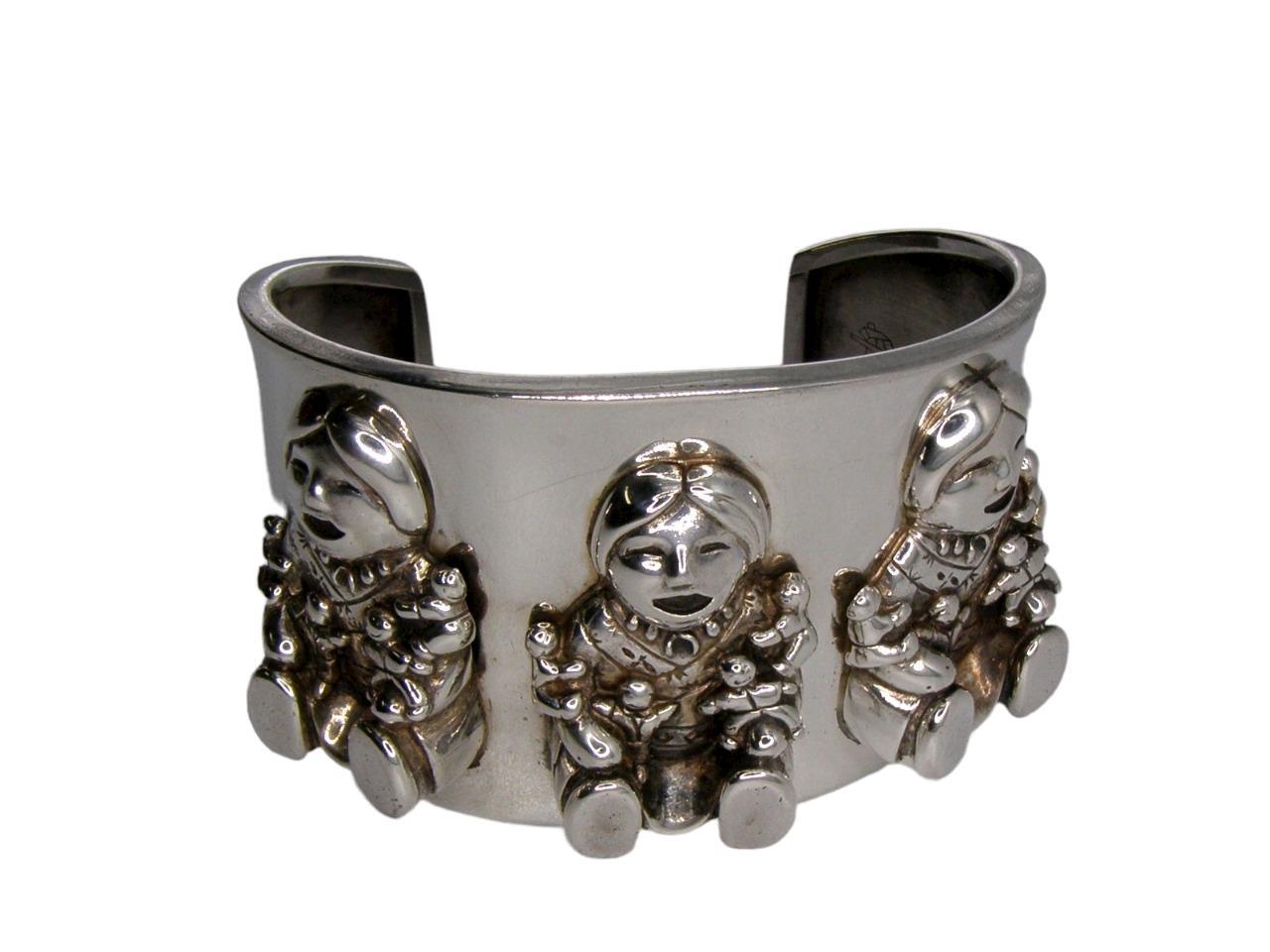 Carol Felley Navajo Sterling Silver Storyteller Mothe… - Gem