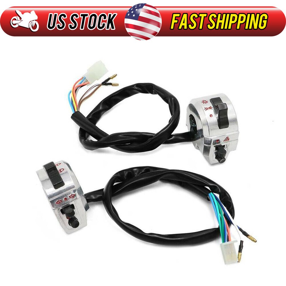 7/8" Motorcycle Chrome Handlebar Horn Turn Signal Light Switch Control ...