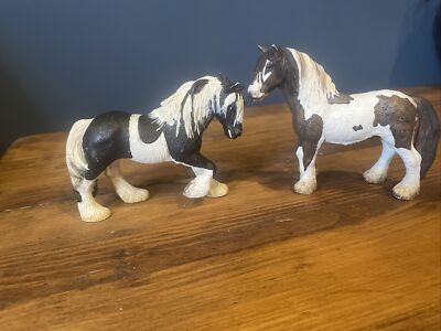 Schleich Tinker Gypsy Cob Horse 13625 Stallion, 13279 2007 Mare 2003 ...