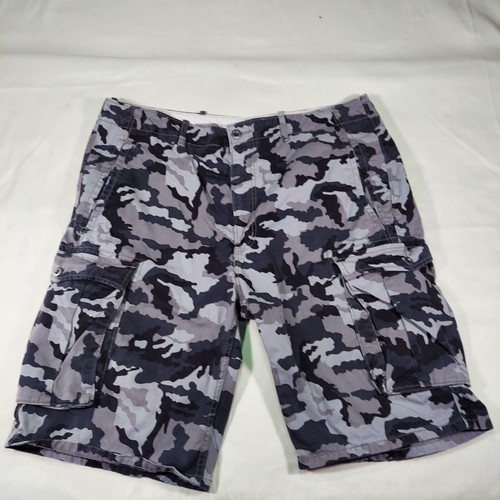 Levis Gray White Snow Camo Military Fatigues Outdoor Cargo Shorts Men’s ...