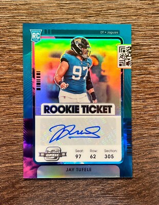 2021 Panini Contenders Optic Jay Tufele RC Auto Nebula Prizm /2 #175 ...