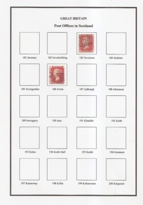 GB Scotland NUMERAL POSTMARKS Album Pages to print in PDF format/CD ...