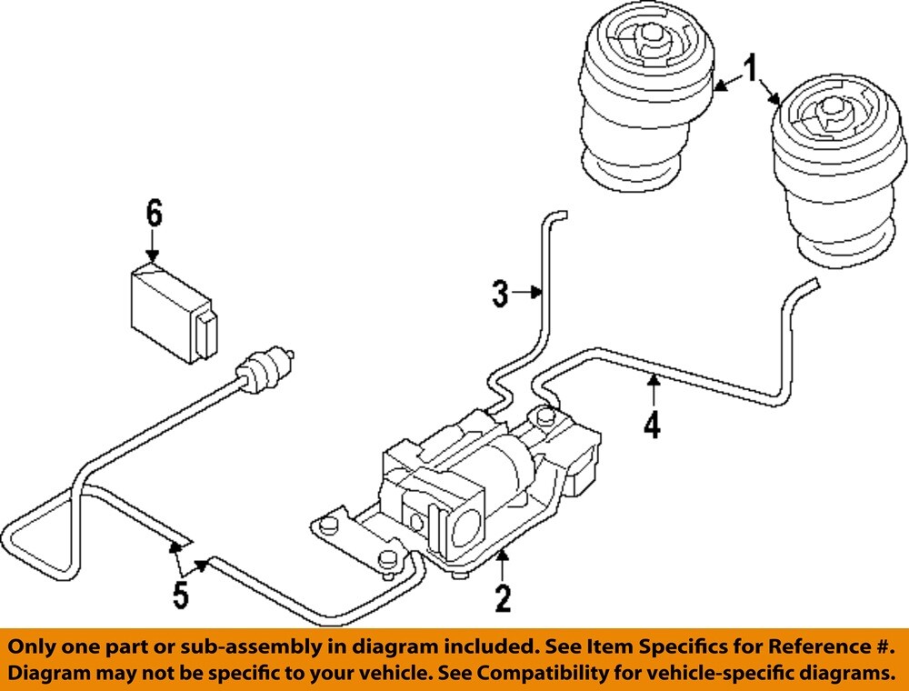 BMW OEM 14-19 X5 Rear Suspension Ride Control Components-Air Spring ...