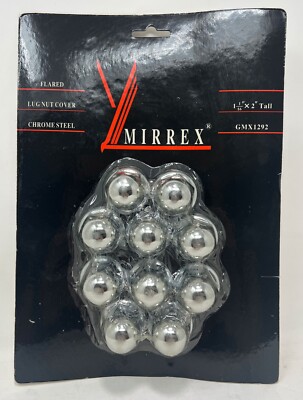 Set of 10 MIRREX GMX1292 Truck Lug NUT Flared Chrome Steel Cover ~NEW ...