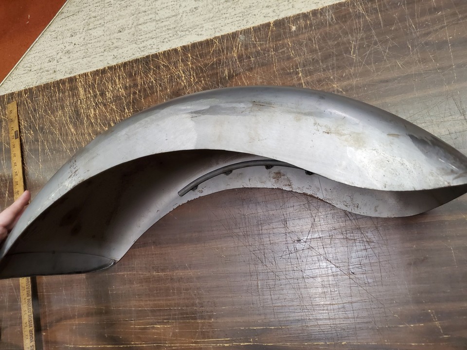 11" Wide Steel Round Top Rear Motorcycle Fender Harley-Davidson Custom ...
