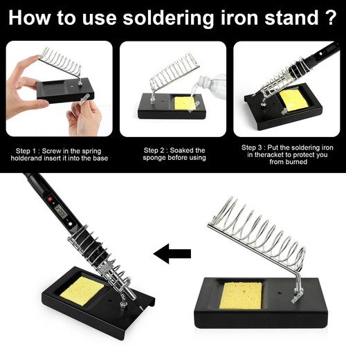 Soldering Iron Kit 80W Solder Gun Wire Digital Adjustable Temp Welding ...