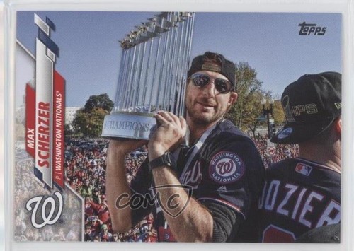 2020 Topps Update SP Photo Variation Max Scherzer (Holding Trophy) #U ...