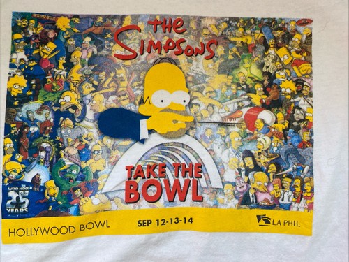 Vintage The Simpsons -Homer Simpson- Take The Bowl- Hollywood Bowl- LA ...
