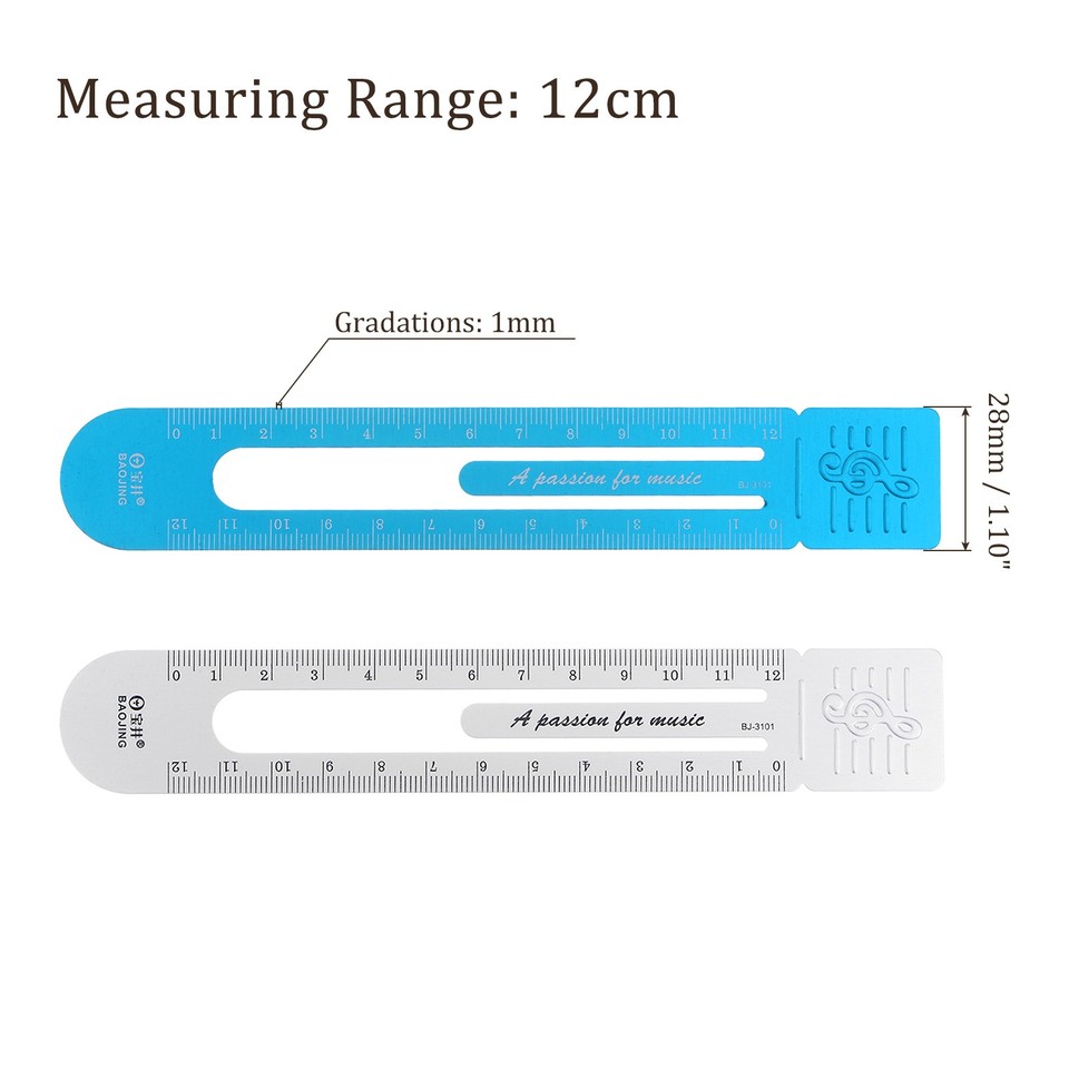 2pcs Metric Straight Ruler 12cm Note Bookmark Metal Ruler Classroom ...