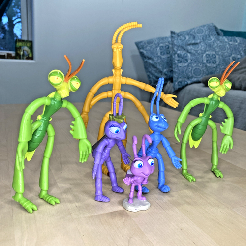 Disney Pixar A Bugs Life Action Figures Lot of 6 Posable Toys Rare 90s ...