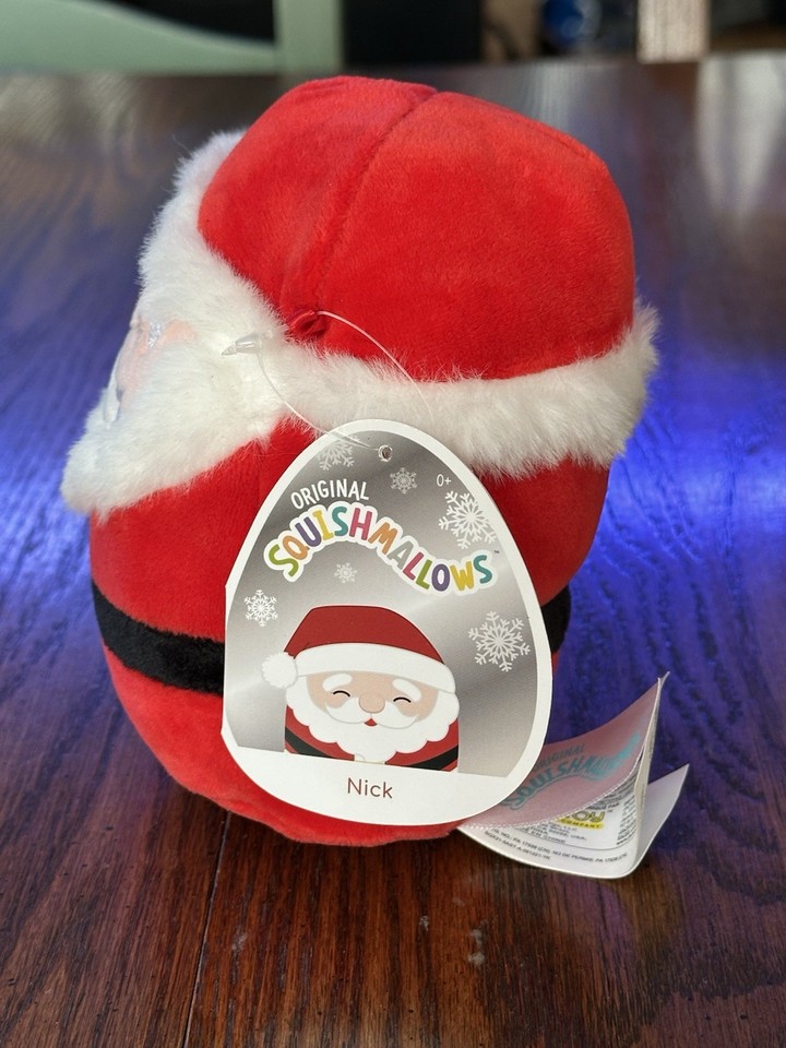 Squishmallow 5” NICK The Santa Claus Squinting Eyes Fuzzy Hat Holiday ...