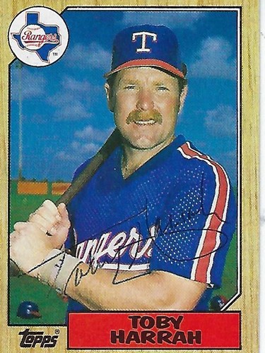 TOBY HARRAH SIGNED 1987 TOPPS #152 - TEXAS RANGERS | eBay