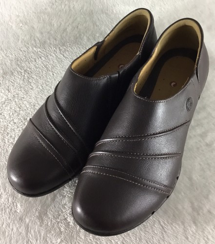 Clarks Artisan Shoes Womens 9M Unstructured Loafers Brown Leather Slip On Casual | eBay