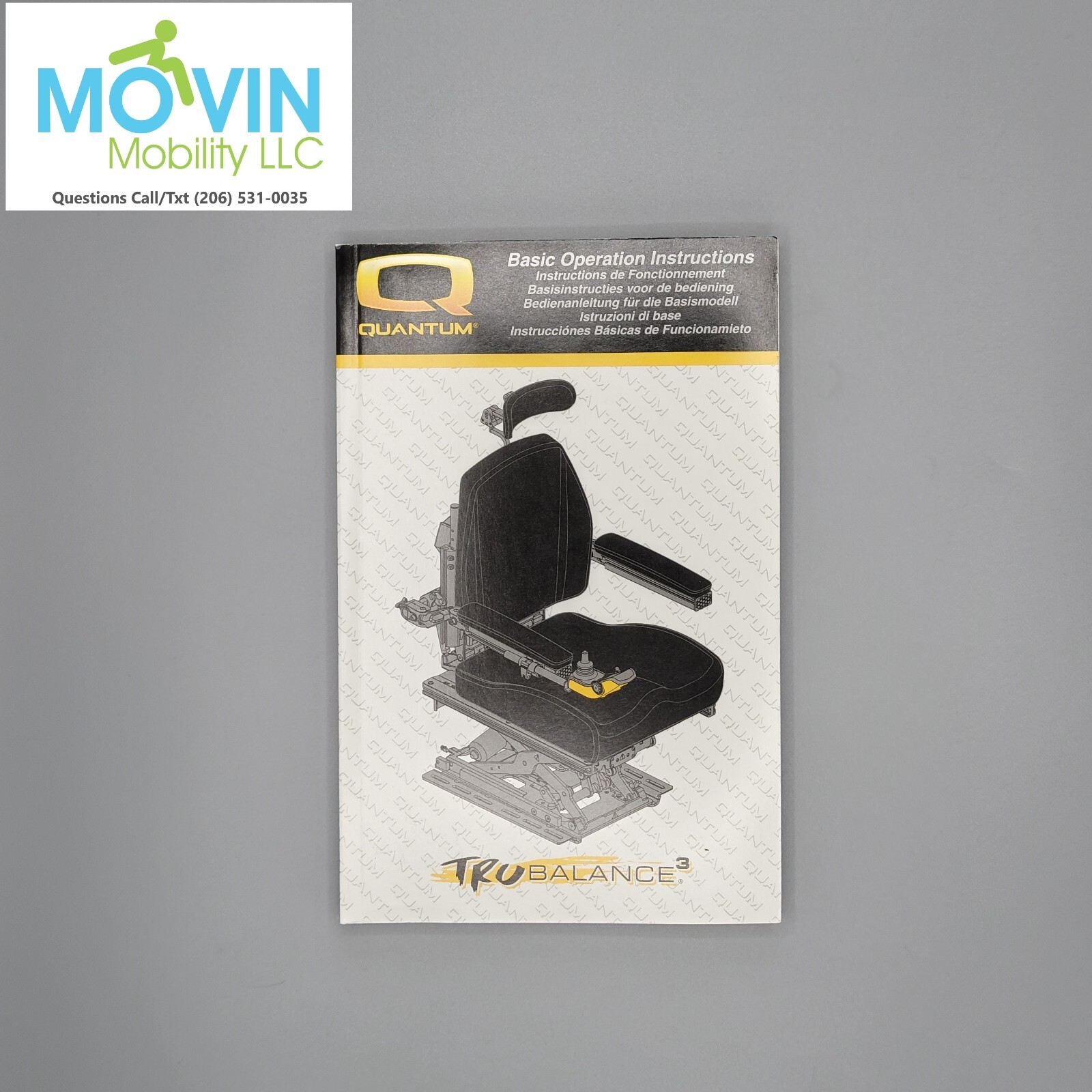 Pride Quantum Basic Operation Instructions for Tru Balance 3 Seating ...