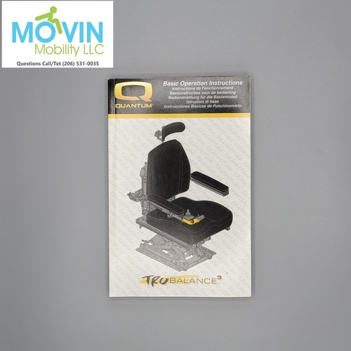Pride Quantum Basic Operation Instructions for Tru Balance 3 Seating ...