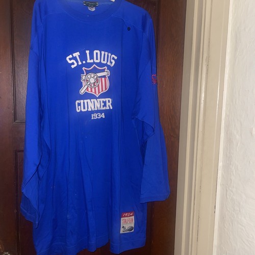 VINTAGE Rare 1934 NFL St Louis Gunners Royal Blue Stahl Dean Pullover ...